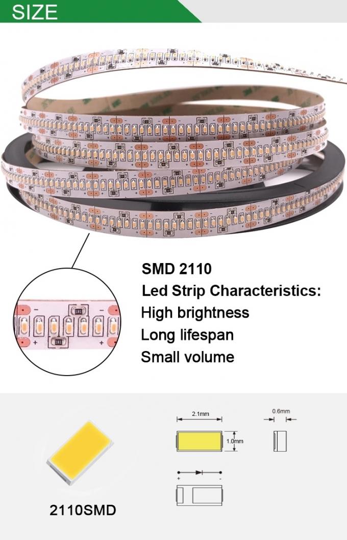 Epistar Chip Super Bright Led Strip Lights SMD 2110 24V 300 LED Per ...