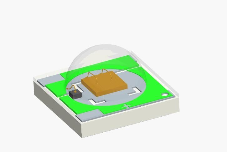 Ceramic Lead Frame 3535 LED Emitting Diode Rohs Compliant For Plants ...