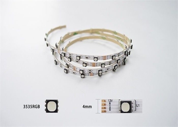 Slim 4mm Width RGB Flexible LED Strip Lights 3535 72Led / M For ...