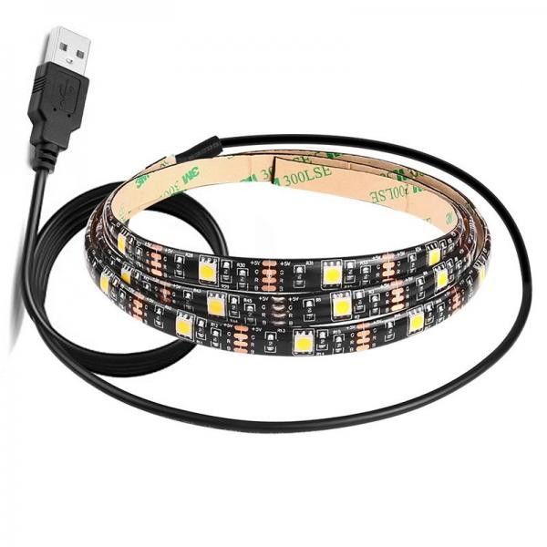 TV Backlight RGB Flexible LED Strip Lights Colour Changeable HDTV USB ...