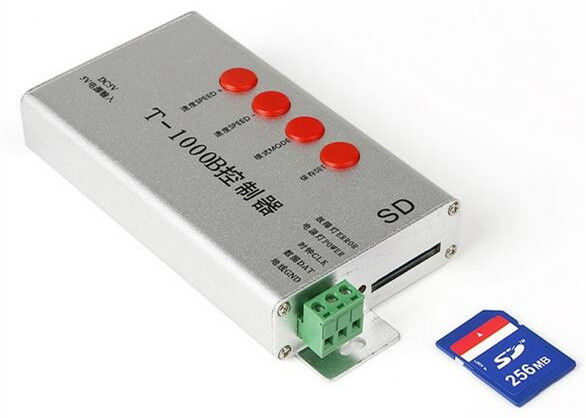 T-1000B Sd Card Led Pixel Controller Programmable SPI Signal Output ...
