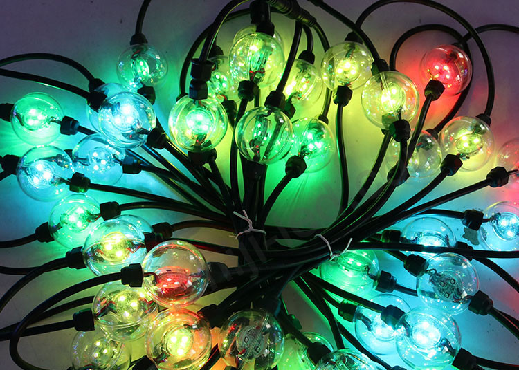 DMX512 Rgb Pixel 50mm 1.44W Waterproof Led Ball String